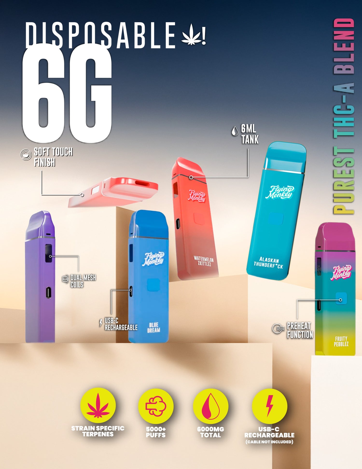 Flying Monkey | Premium Delta 8 THC, Delta 10, HHC, THCP, and More