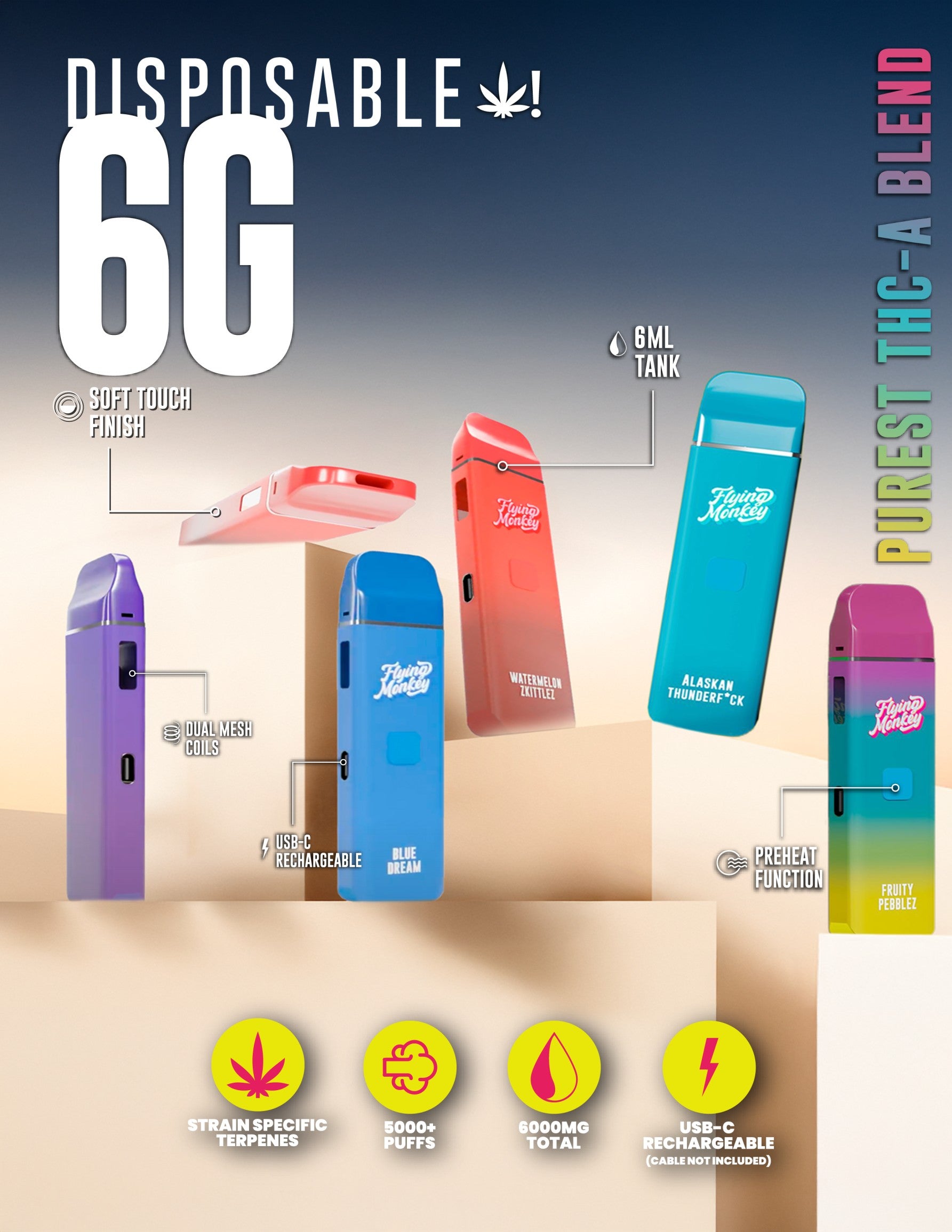 Flying Monkey | Premium Delta 8 THC, Delta 10, HHC, THCP, and More